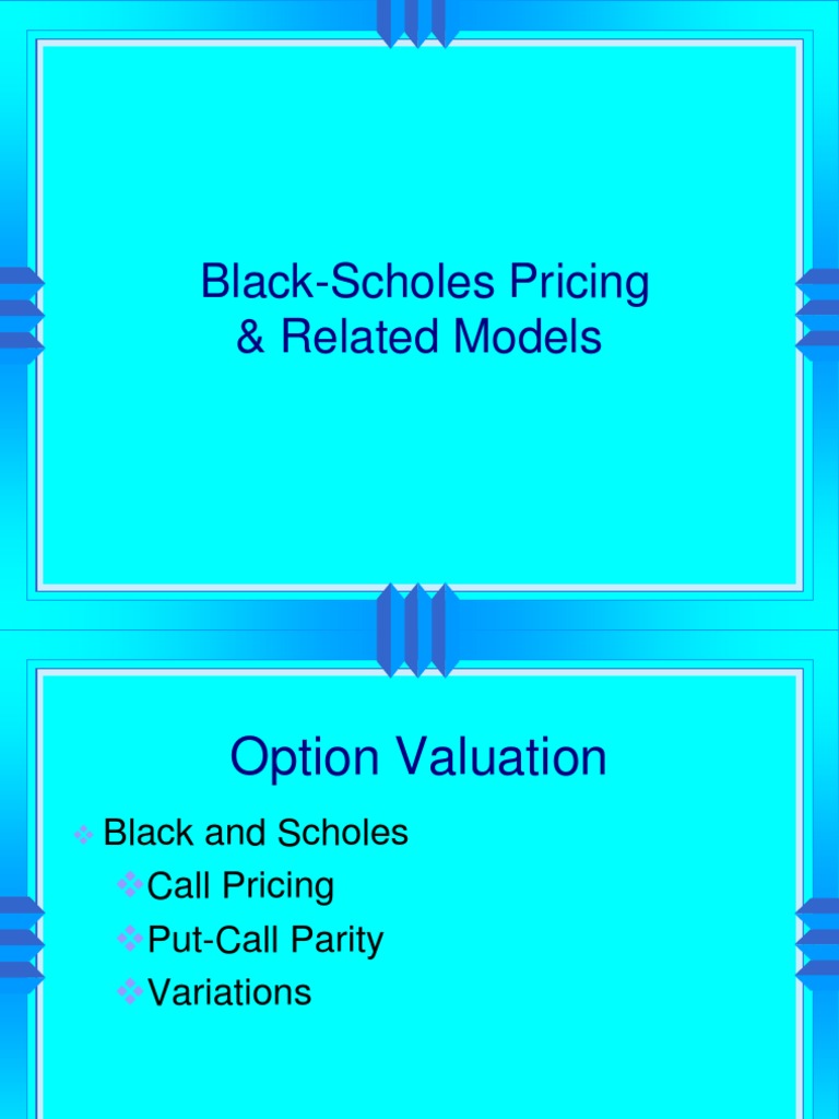 Black Scholes Modelling | PDF | Black–Scholes Model | Option (Finance)