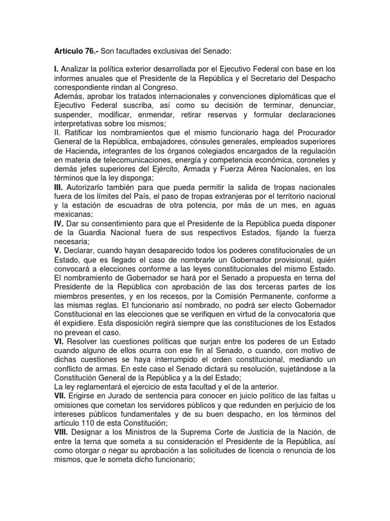 Art 76 Constitucional | Crimen y justicia | Crimen y violencia