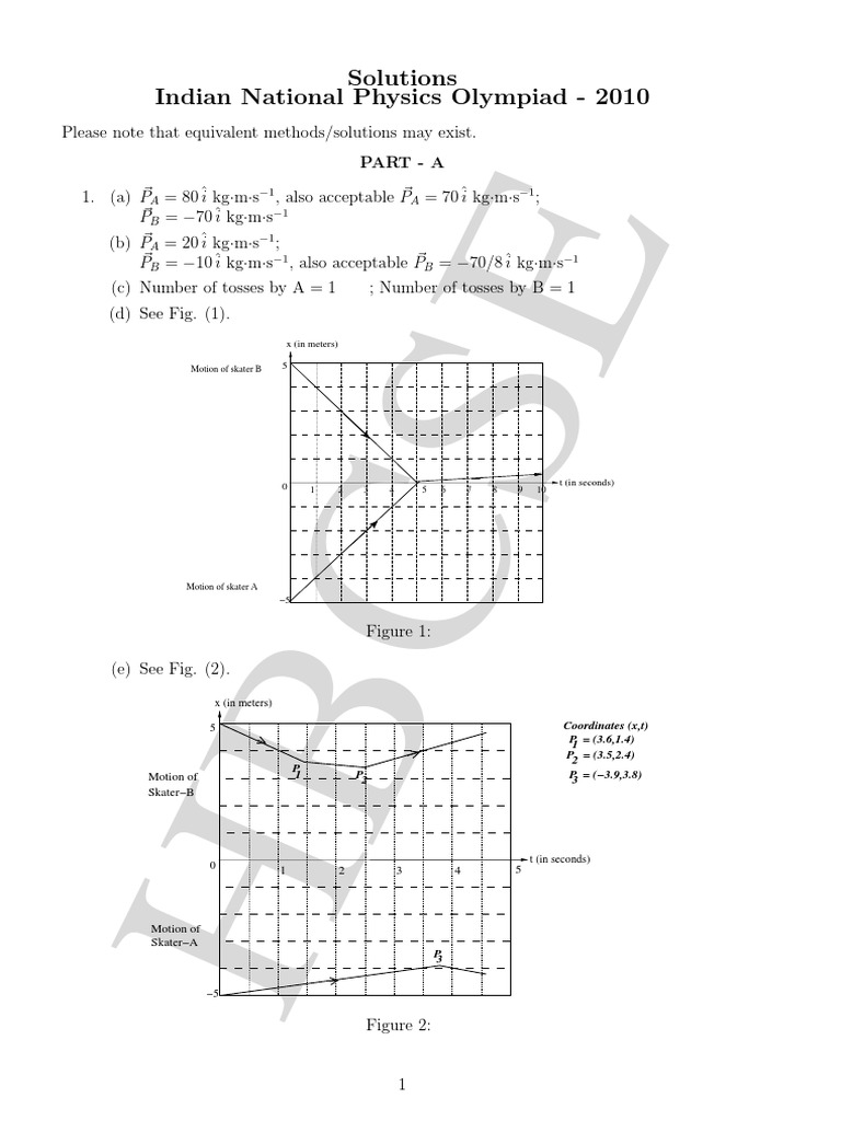 INPhO 2010 Solutions by HBCSE | PDF