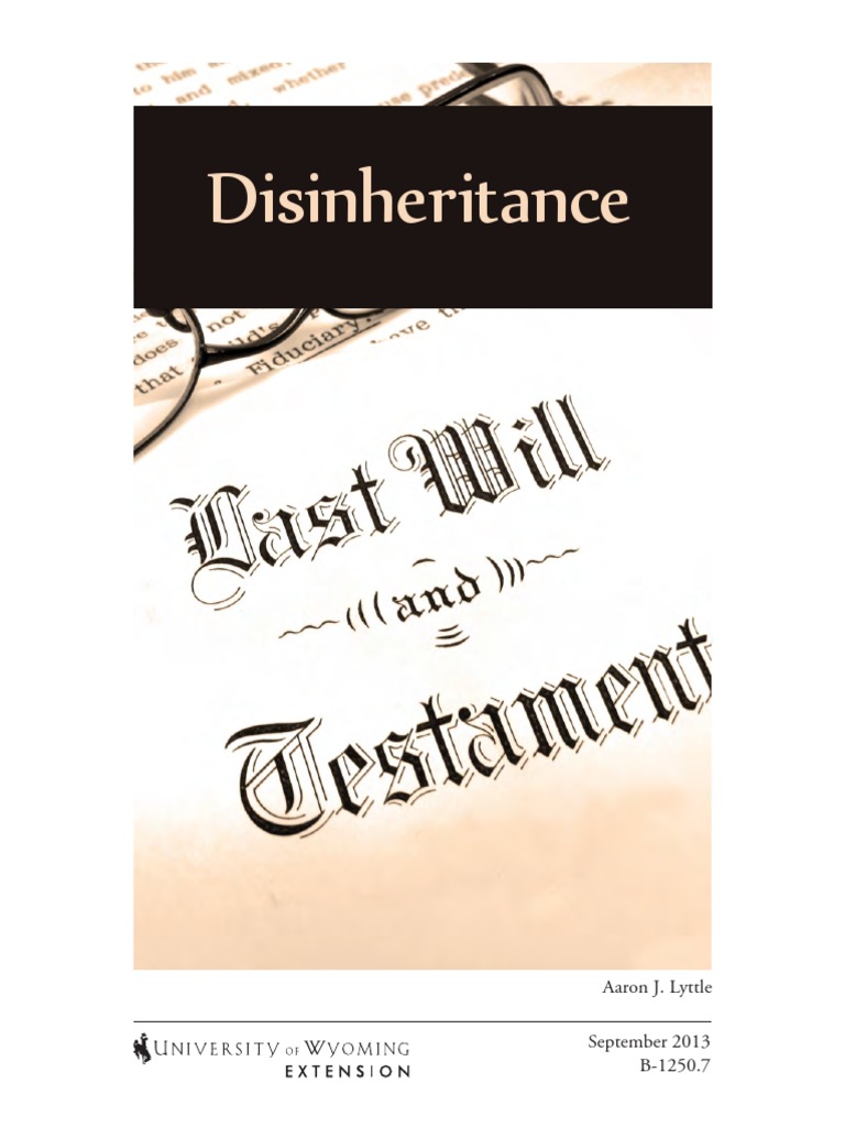 Disinheritance PDF | PDF | Will And Testament | Trust Law