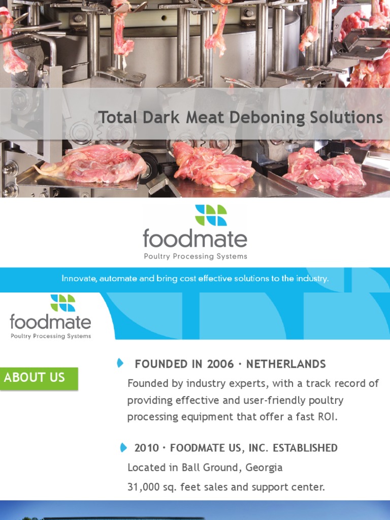 Total Dark Meat Deboning Solutions | PDF | Poultry | Meat