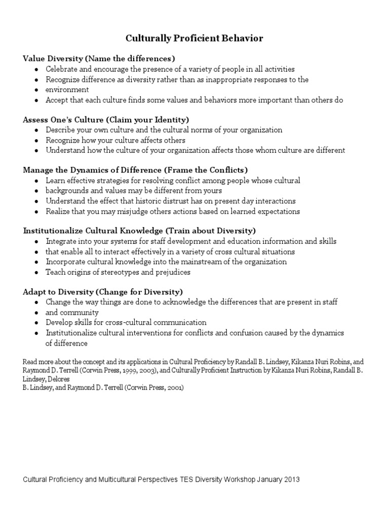 Culturally Proficient Education Strategies | PDF | Multiculturalism ...