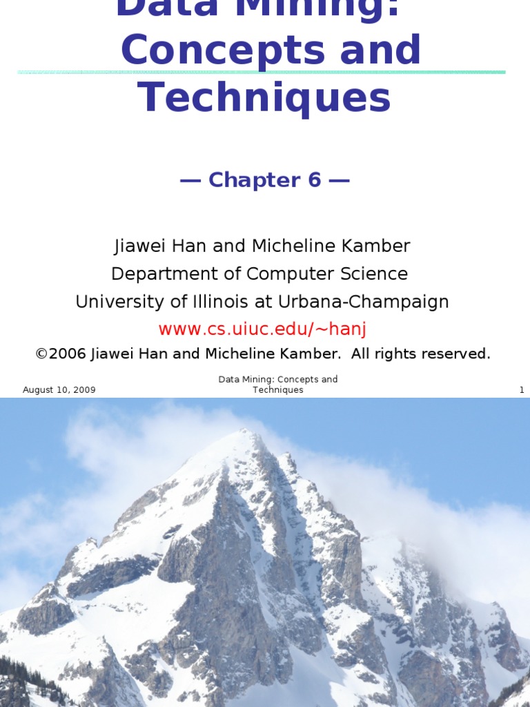 Data Mining Concepts And Techniques Pdf Statistical Classification