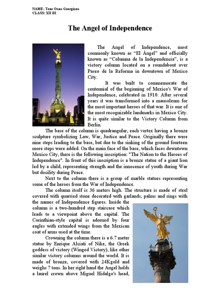 The Angel of Independence | PDF | Sculpture | Art Media