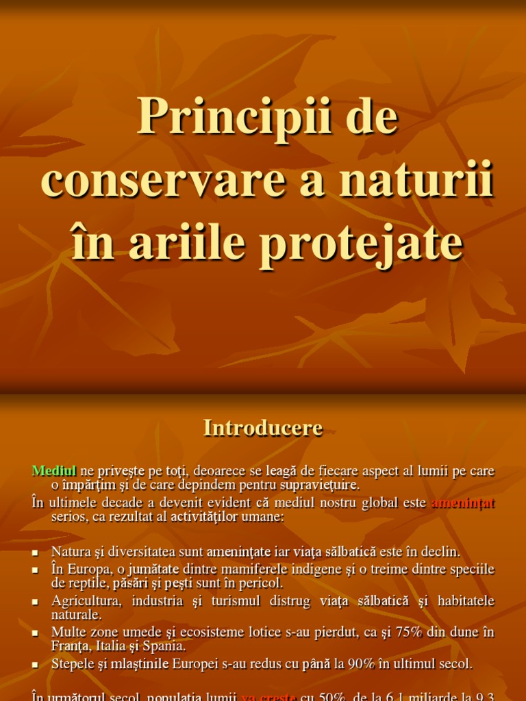 Conservarea biodiversitatii