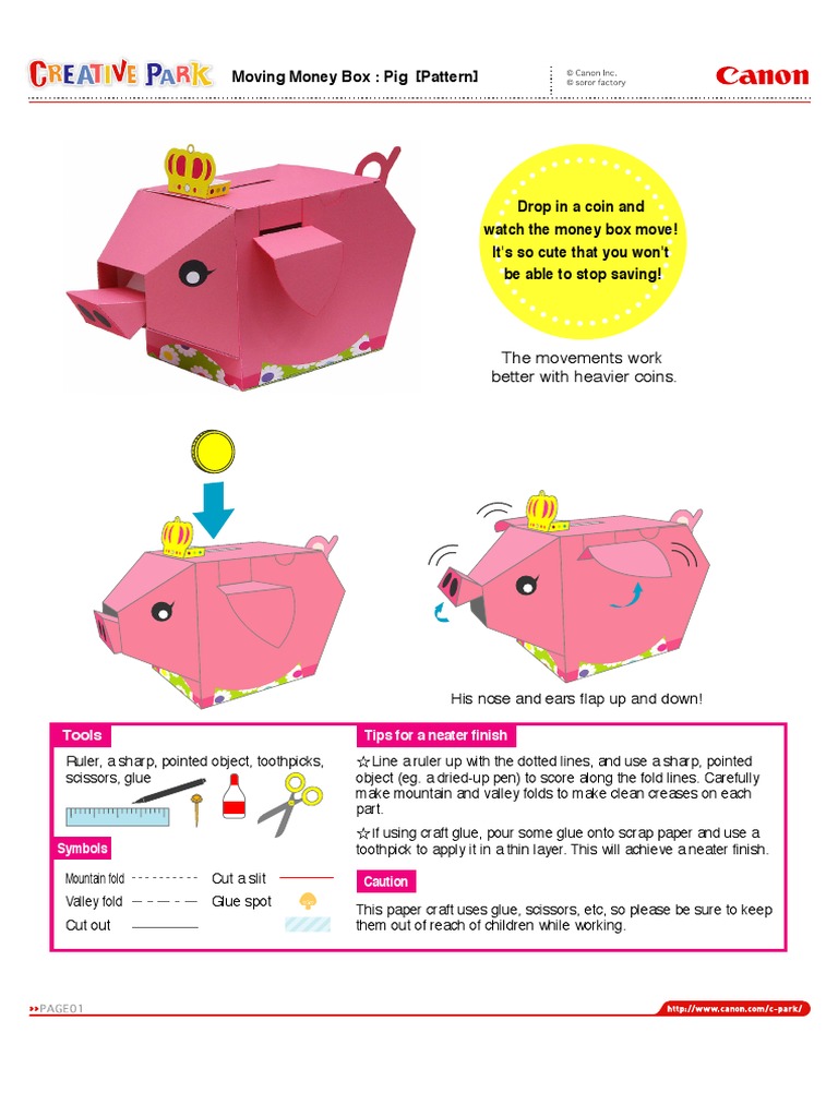 Moving Money Box: Pig (Pattern) : The Movements Work Better With ...