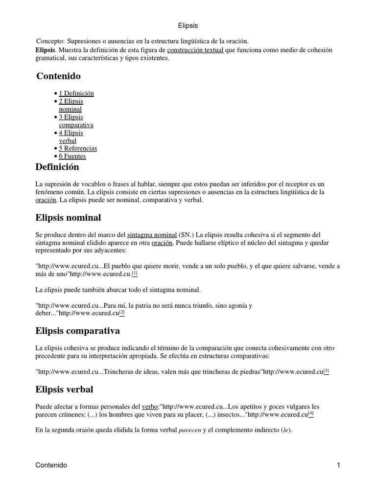 Elipsis: Definición, Tipos y Función Cohesiva en la Construcción ...