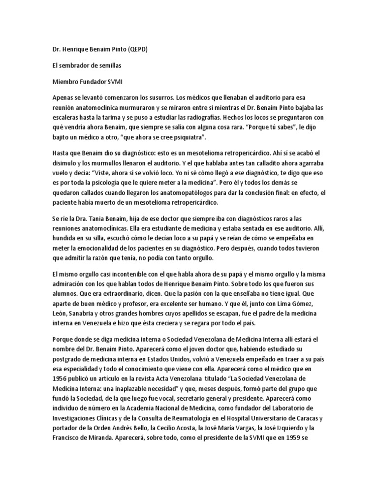 Dr. Henrique Benaim Pinto | PDF | Depresión (estado de ánimo) | Medicina