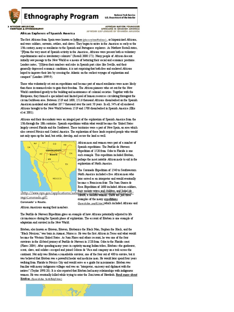 African Explorers of Spanish America | PDF | Conquistador ...