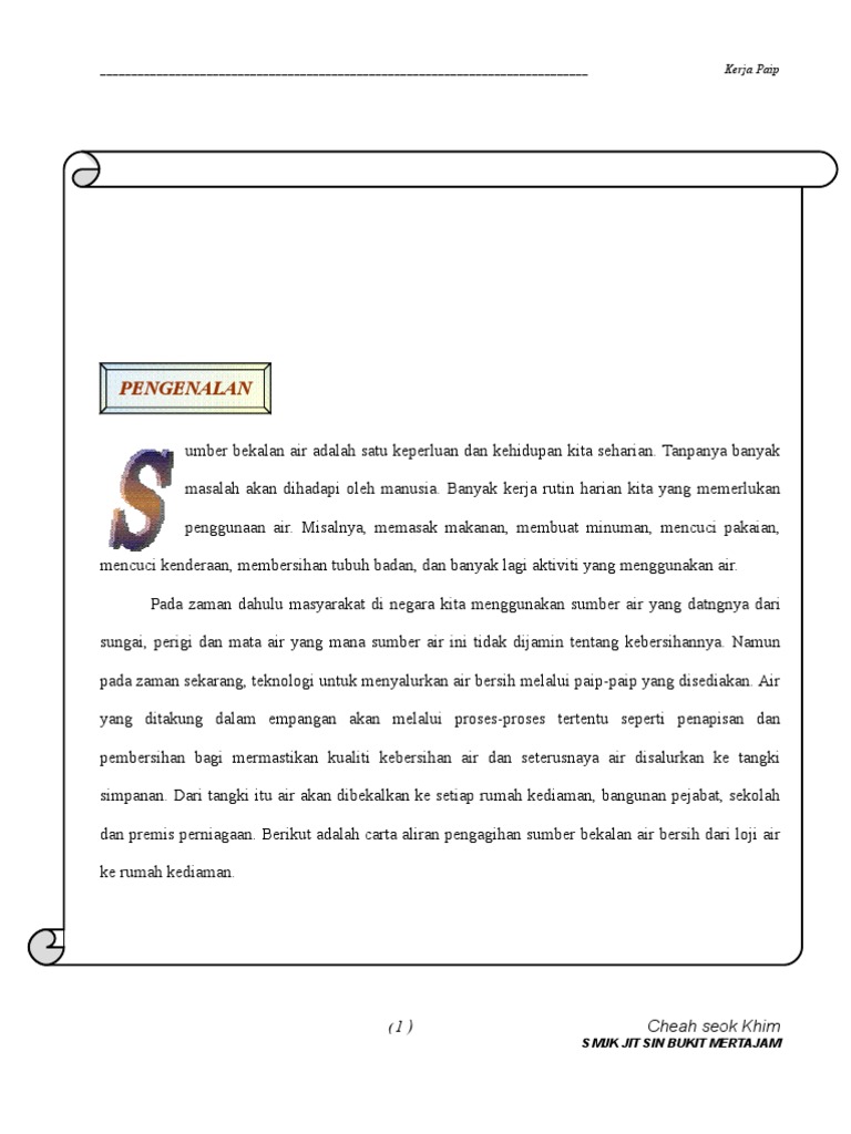 Nota Kerja Paip 1 | PDF