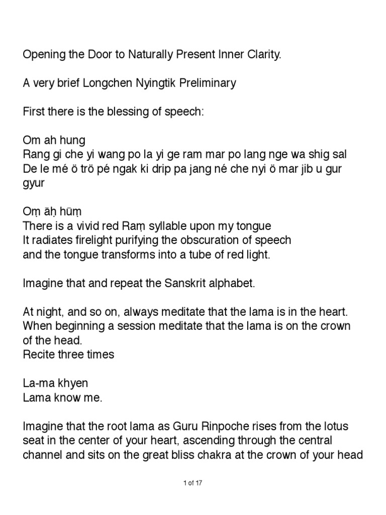 Ngondro Condense Version - HE Hungkar Rinpoche PDF | PDF ...