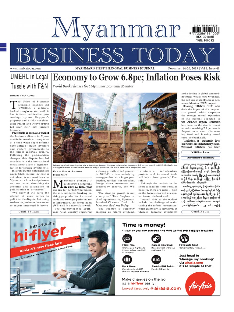 Myanmar Business Today - Vol 1, Issue 41 PDF | PDF | Myanmar | Newspapers
