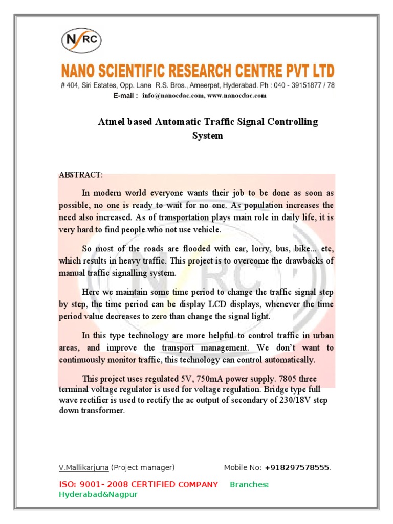 Atmel Traffic Signal Control System | PDF | Business | Technology ...