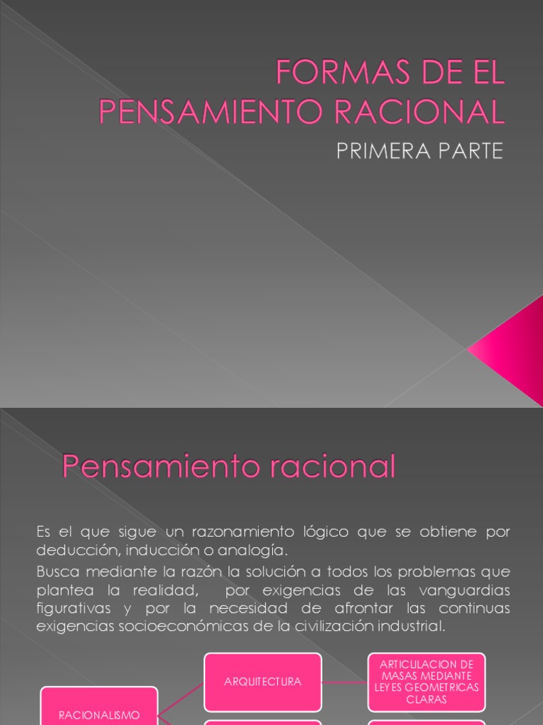 Formas de El Pensamiento Racional | PDF | Peatonal | Comprensión