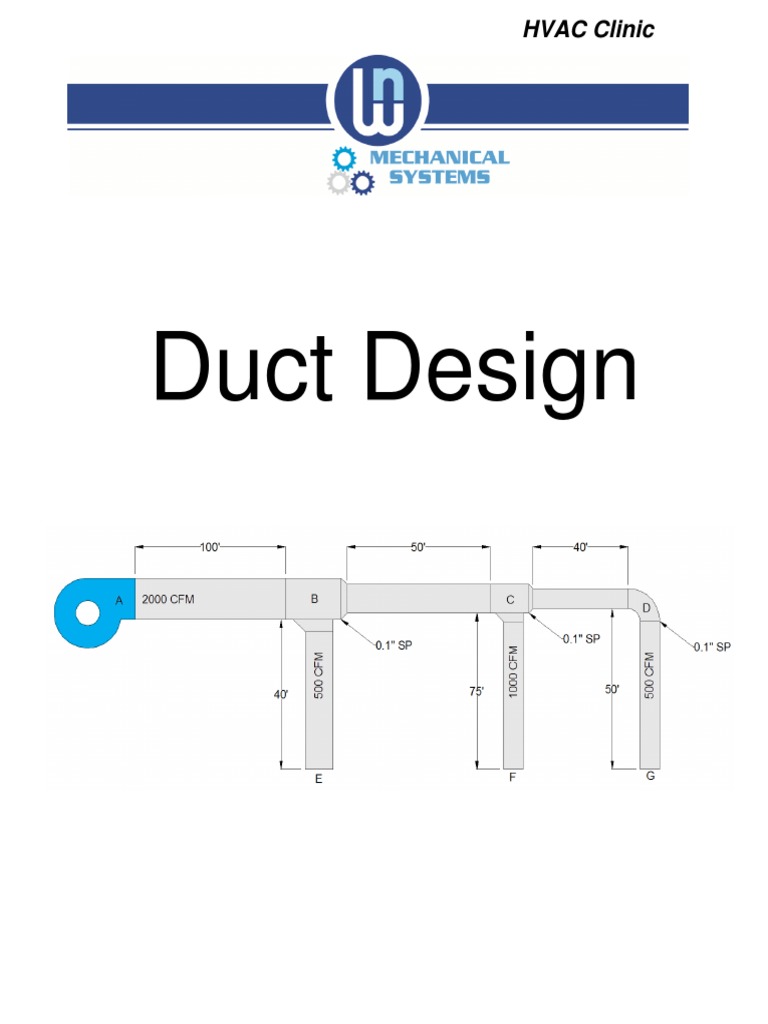 Duct Design | PDF | Duct (Flow) | Mechanical Fan