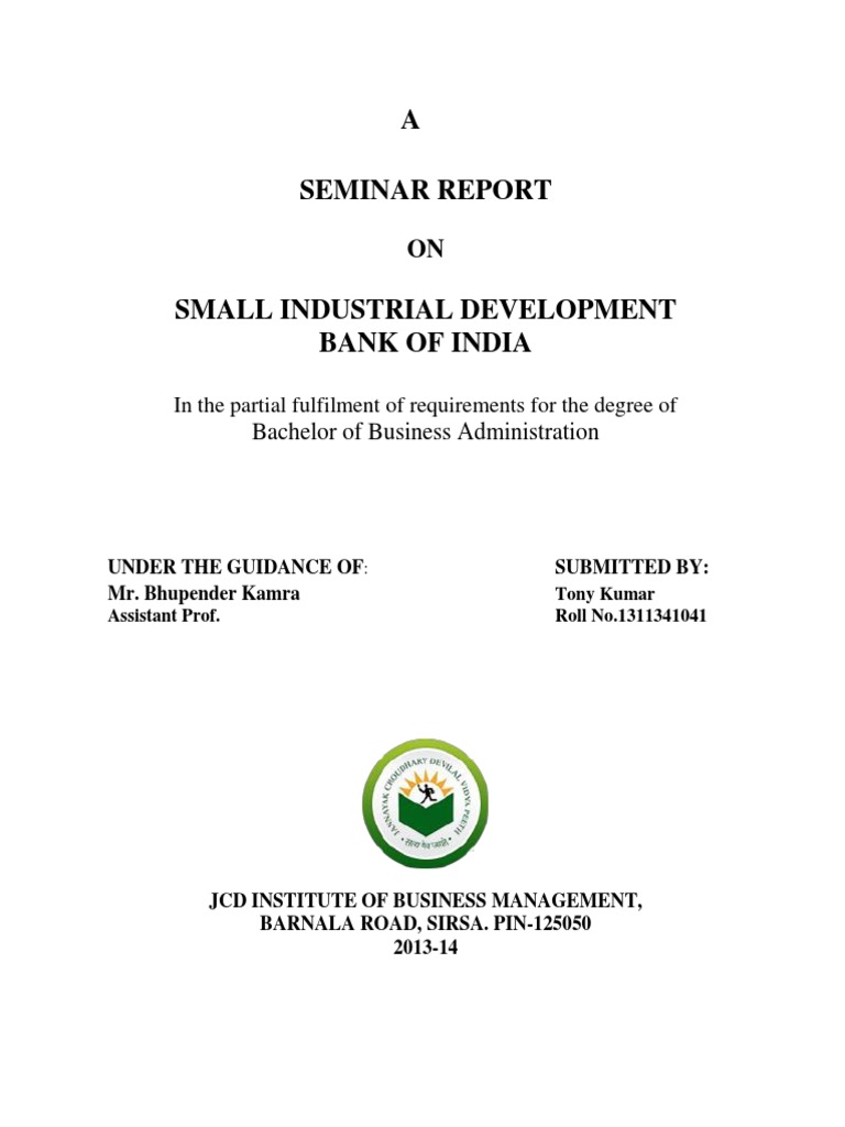 A Seminar Report: Bachelor of Business Administration | PDF