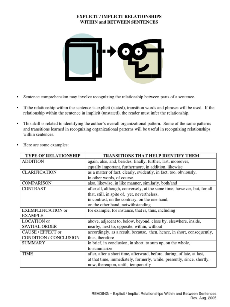 Understanding Explicit and Implicit Relationships | PDF