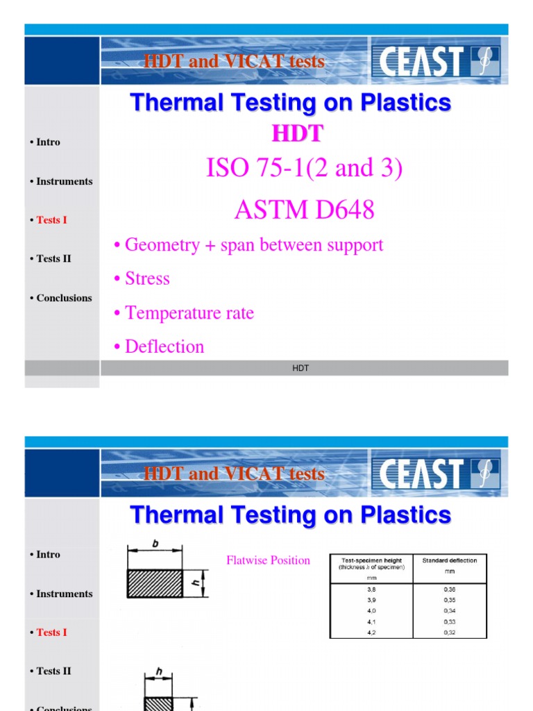 HDT Thermal Testing On Plastics | PDF