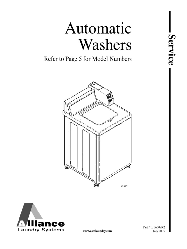Washing Machine Training (Alliance Laundry Systems) | PDF | Washing ...