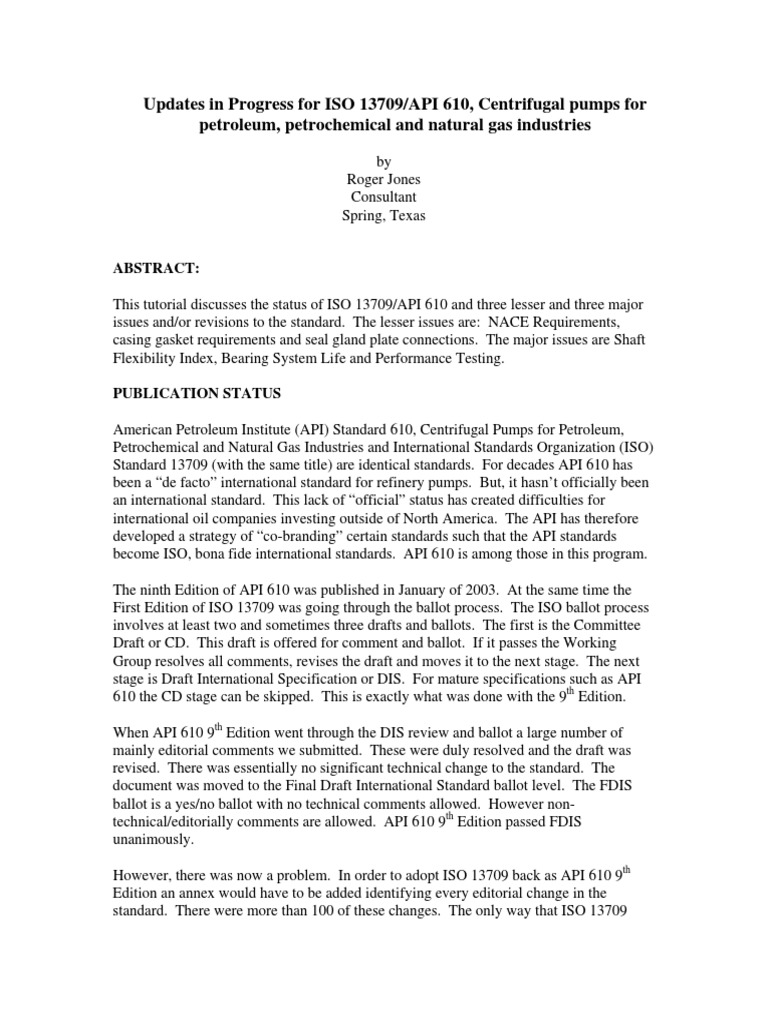 API 610 Notes PDF | PDF | Bearing (Mechanical) | Pipe (Fluid Conveyance)