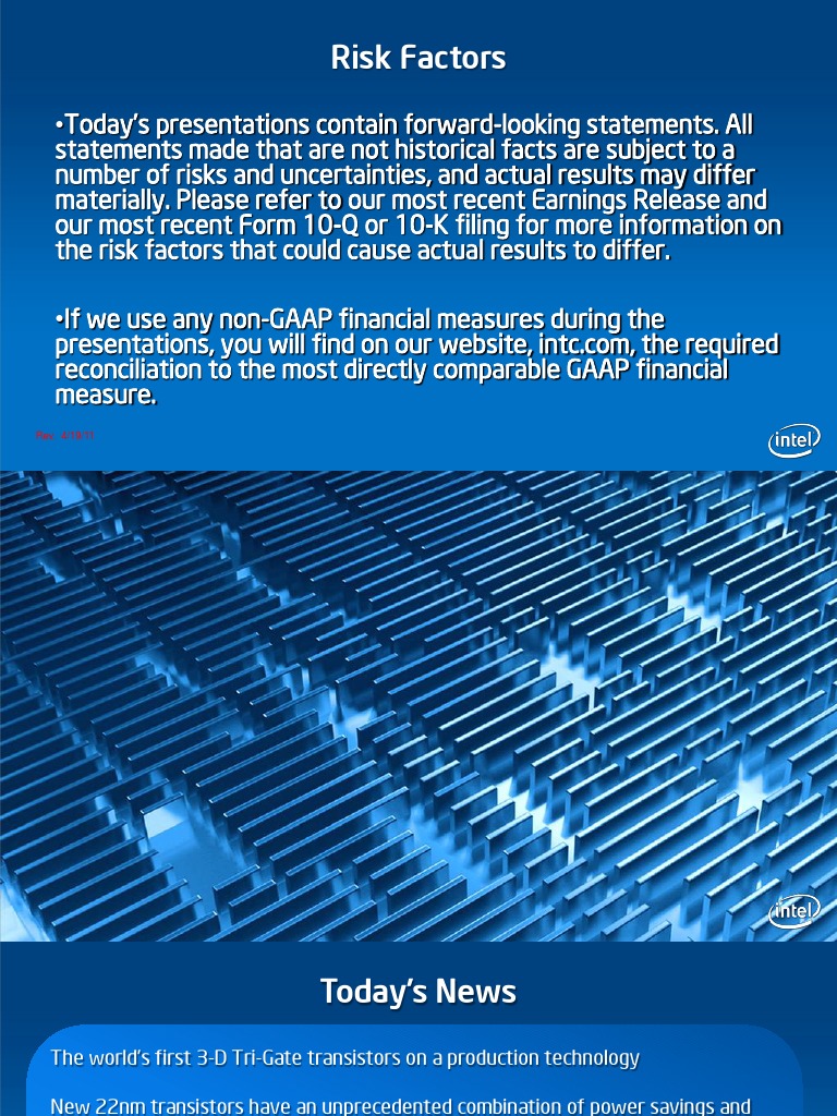 Standards 22nm 3d Tri Gate Transistors Presentation PDF | PDF