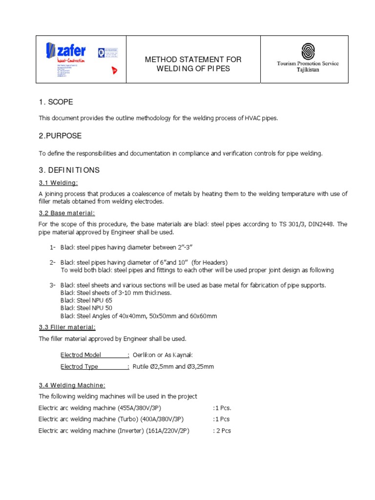 MOS Pipe Welding | PDF | Welding | Construction