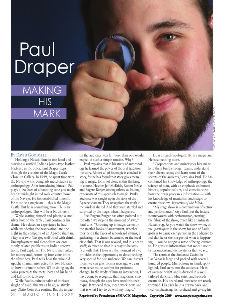 Paul Draper HI-RES PDF | PDF | Magic (Illusion) | Fairy Tales