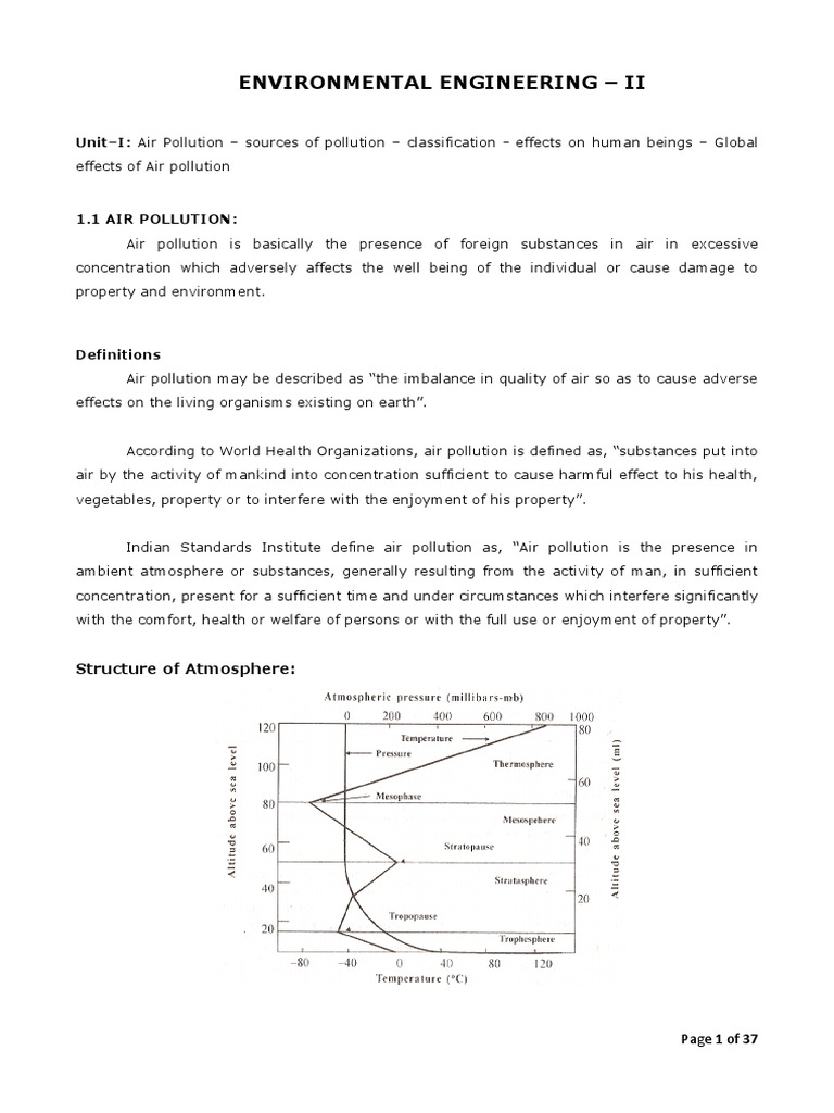 Unit - I APC | PDF | Air Pollution | Particulates