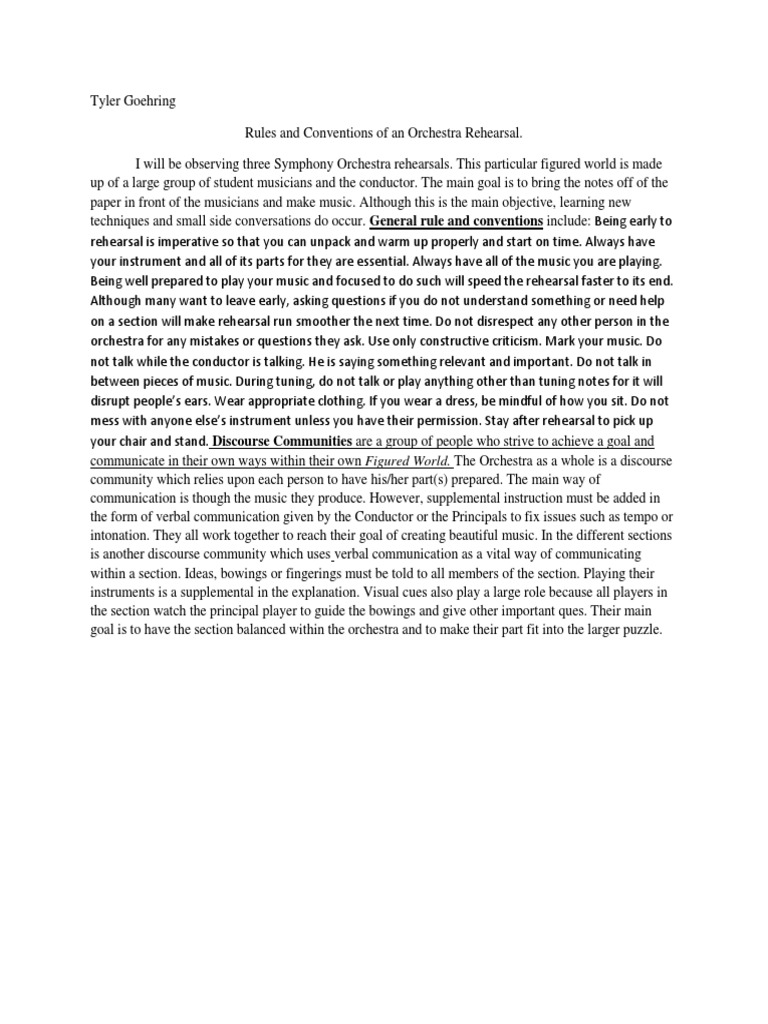 Rules and Conventions in An Orchestra | PDF | Orchestras | Conducting
