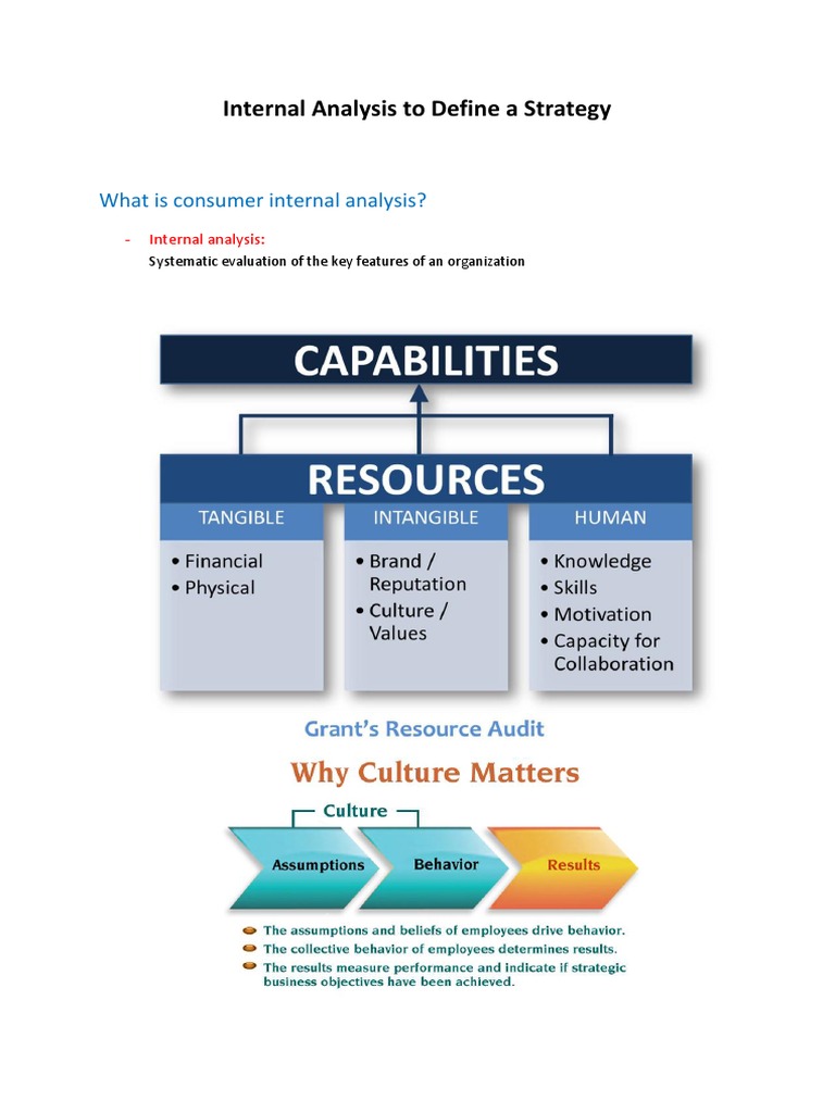5 - Internal Analysis To Define A Strategy | PDF | Swot Analysis ...