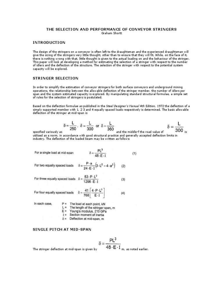 Conveyor Stringers | PDF | Physics | Teaching Mathematics