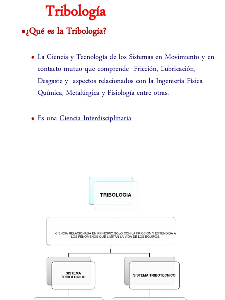 Tribología: Fricción, Lubricación y Desgaste | PDF | Fricción | Lubricante