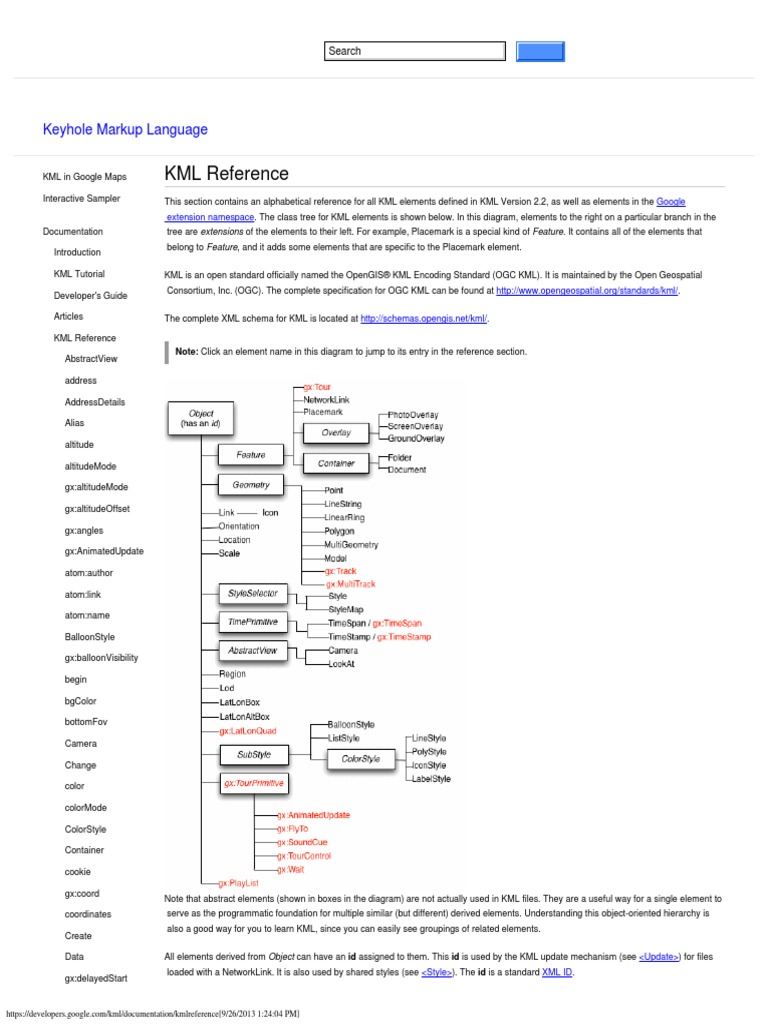 KML Reference - Keyhole Markup Language - Google Developers PDF | PDF | Html Element | Html