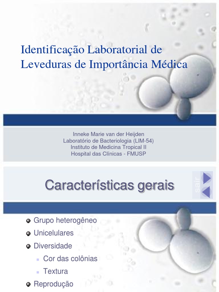 Identificacao Laboratorial Leveduras Importancia Inneke Marie | PDF ...