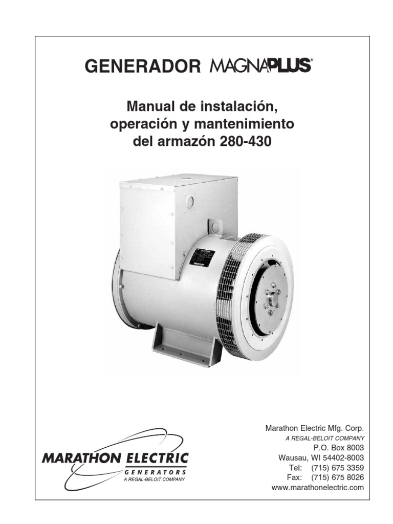 Man. Generador Marathon Electric | PDF | Generador eléctrico | Diodo