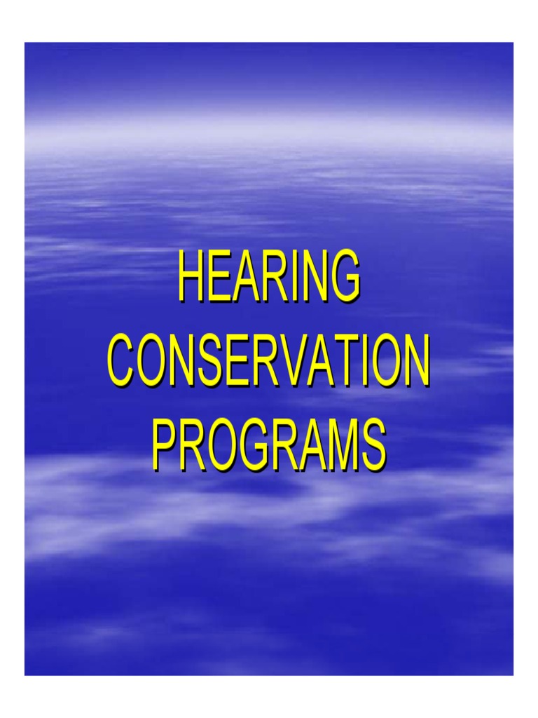 Hearing Conservation Program PDF | PDF | Noise | Waves