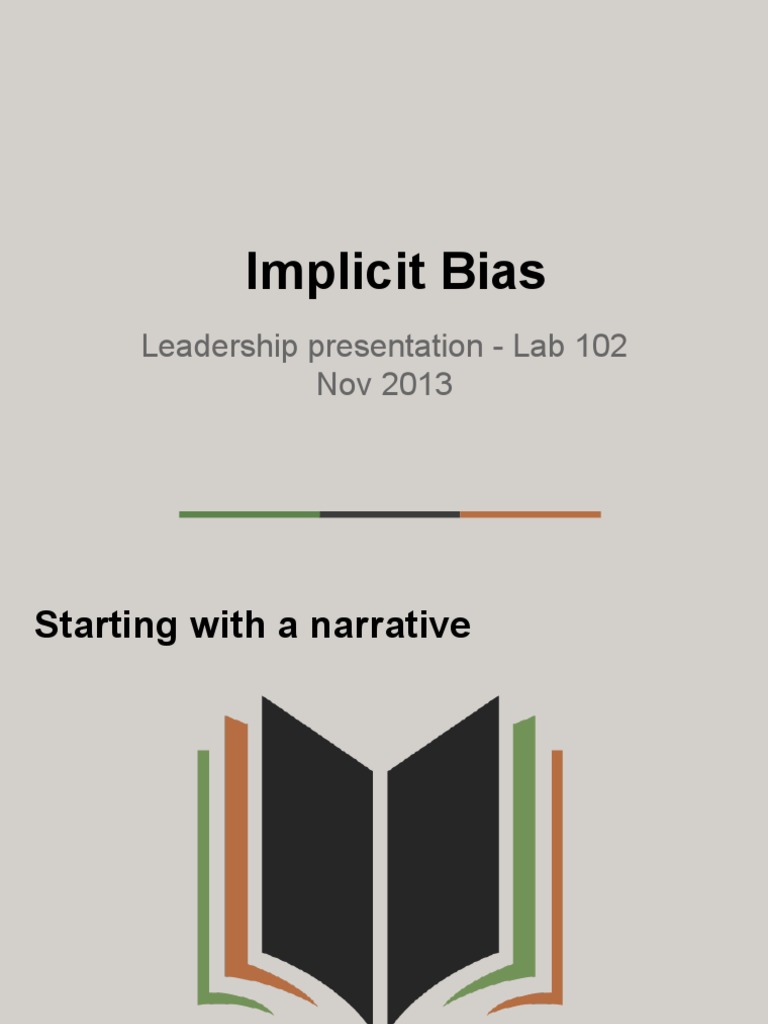 Implicit Bias Presentation | PDF | Bias | Racism