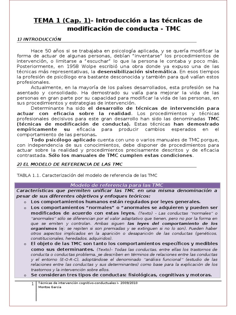 Tema 1 Introducción A Las TMC | PDF | Comportamiento | Las emociones