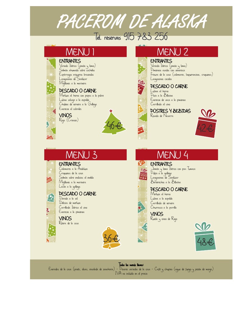 Menus PDF | PDF