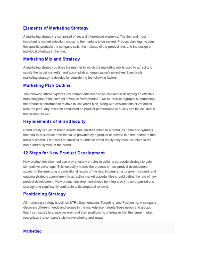 Marketing Strategies.pdf | Strategic Management | Customer Relationship ...