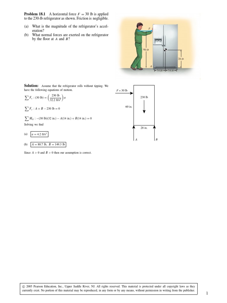 Engineering Mechanics Dynamic Bedford ch18 | PDF | Rotation Around A Fixed Axis | Kinematics