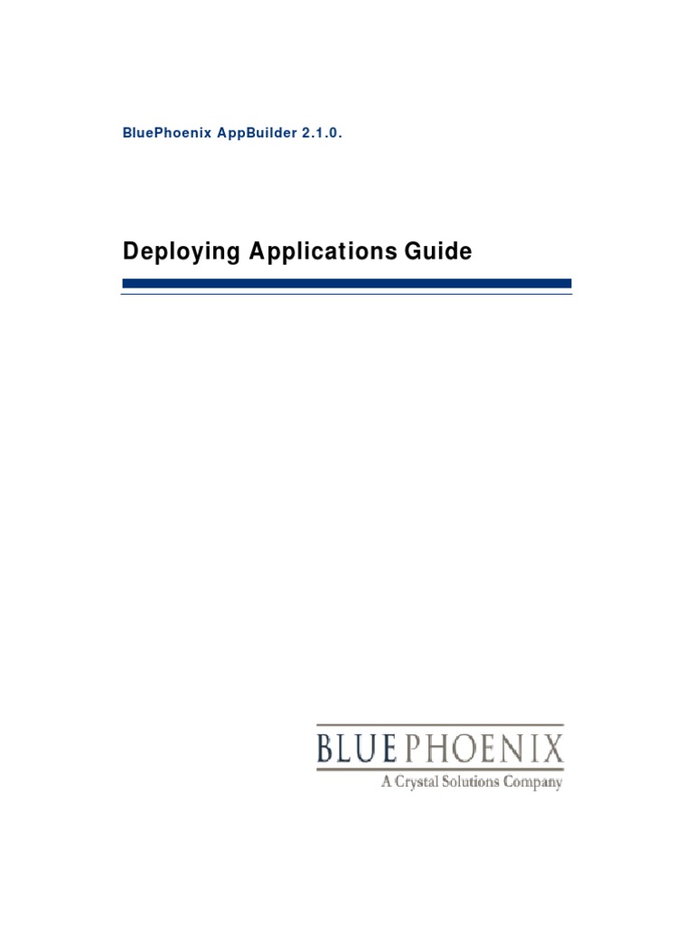 App Builder Deploying Applications Pdf Enterprise Java Beans Java Programming Language