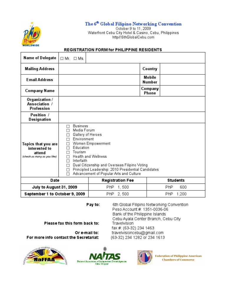 Hotel Check-In Registration Form | PDF | Philippines