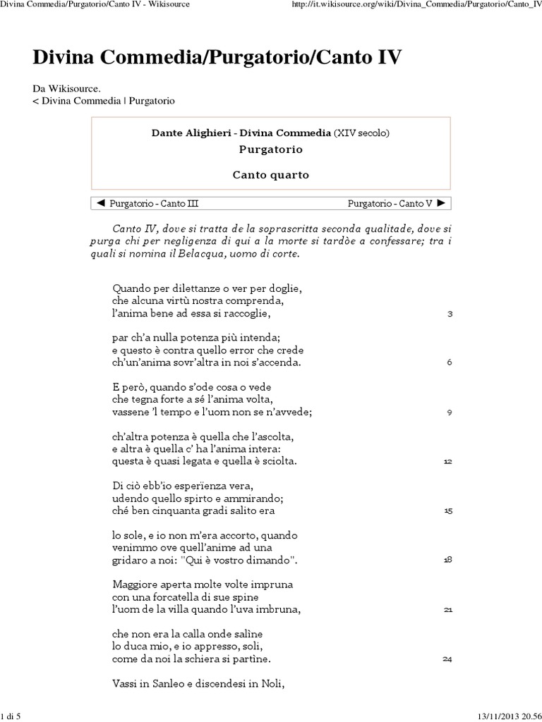 Canto Iv Divina Commedia: Divina Commedia Di Dante – RSHM