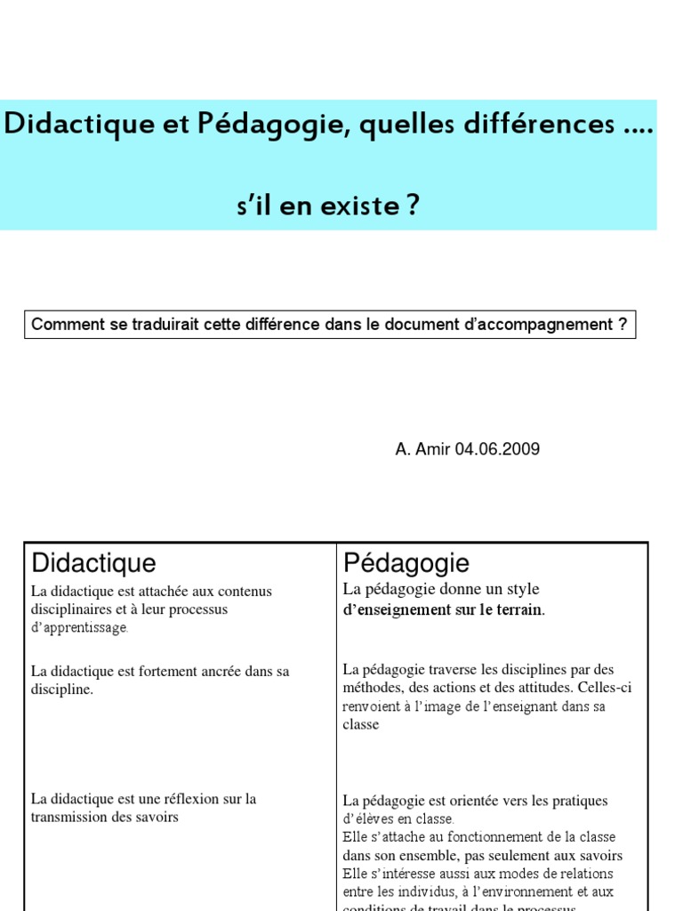 C N P DIDACTIQUE ET PEDAGOGIE Présentation1 | PDF | Pédagogie | Apprentissage
