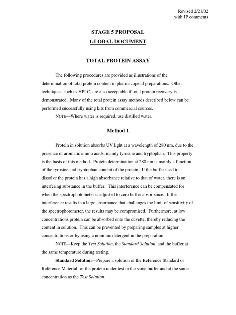 Protein Determination | PDF