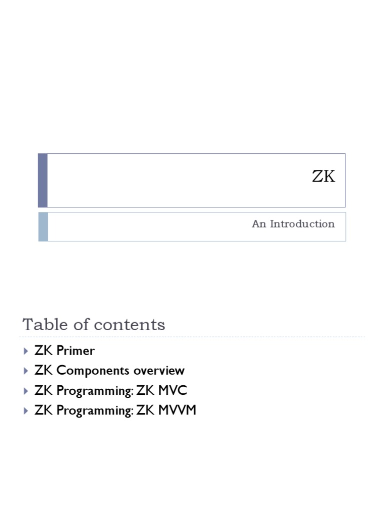 ZK An Introduction Free Training | PDF | Ajax (Programming) | Page Layout