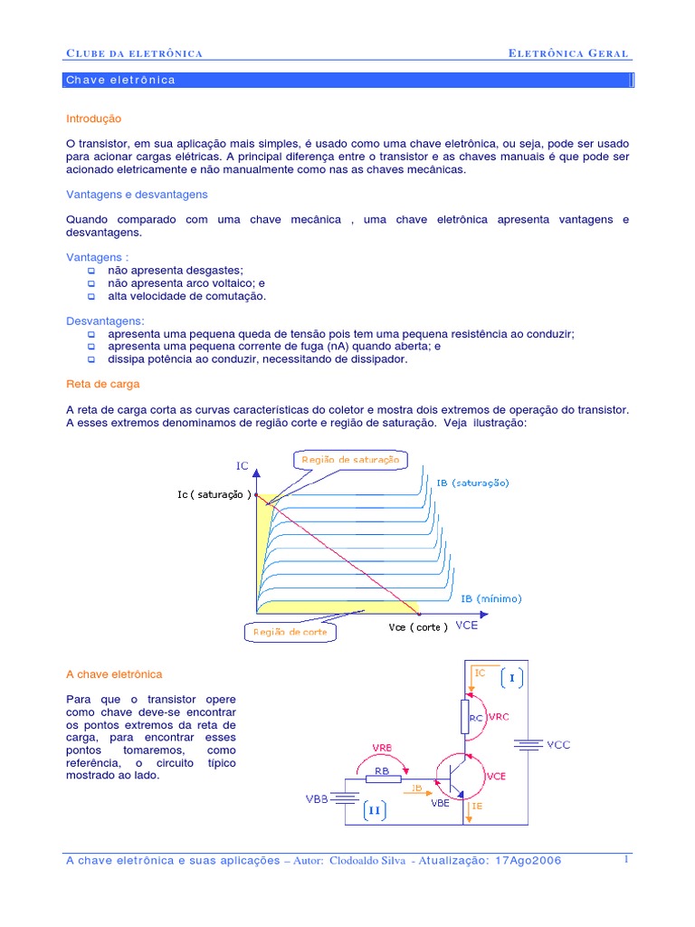 Reta de Carga em Transistores | PDF | Relé | Transistor