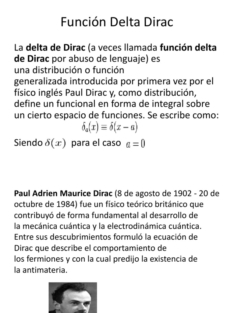 Función Delta Dirac | PDF