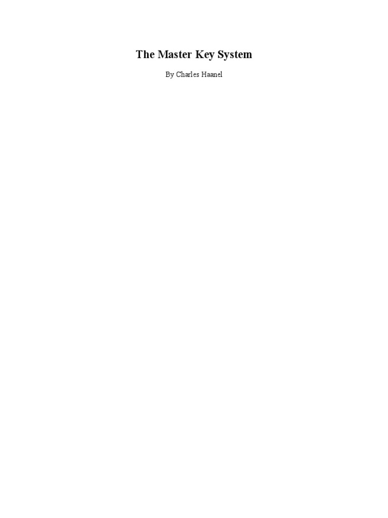 The Master Key System Complete and Unabridged PDF | PDF | Metaphysics ...